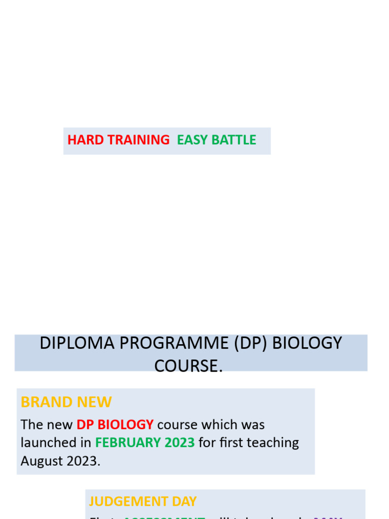 Lesson 1 -Intro to New Dp Biology | PDF