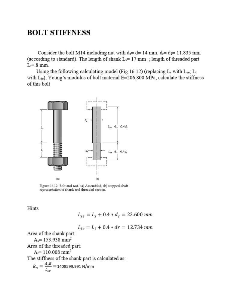 Bolt Stiffness | PDF