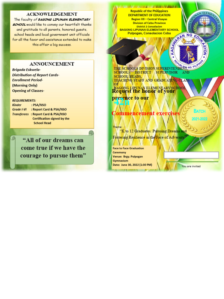 Graduation Program 1 2021-2022 | PDF