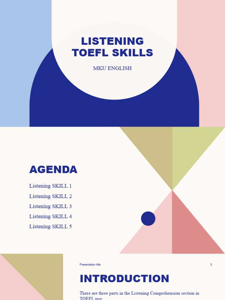 LISTENING TOEFL SKILLS | PDF
