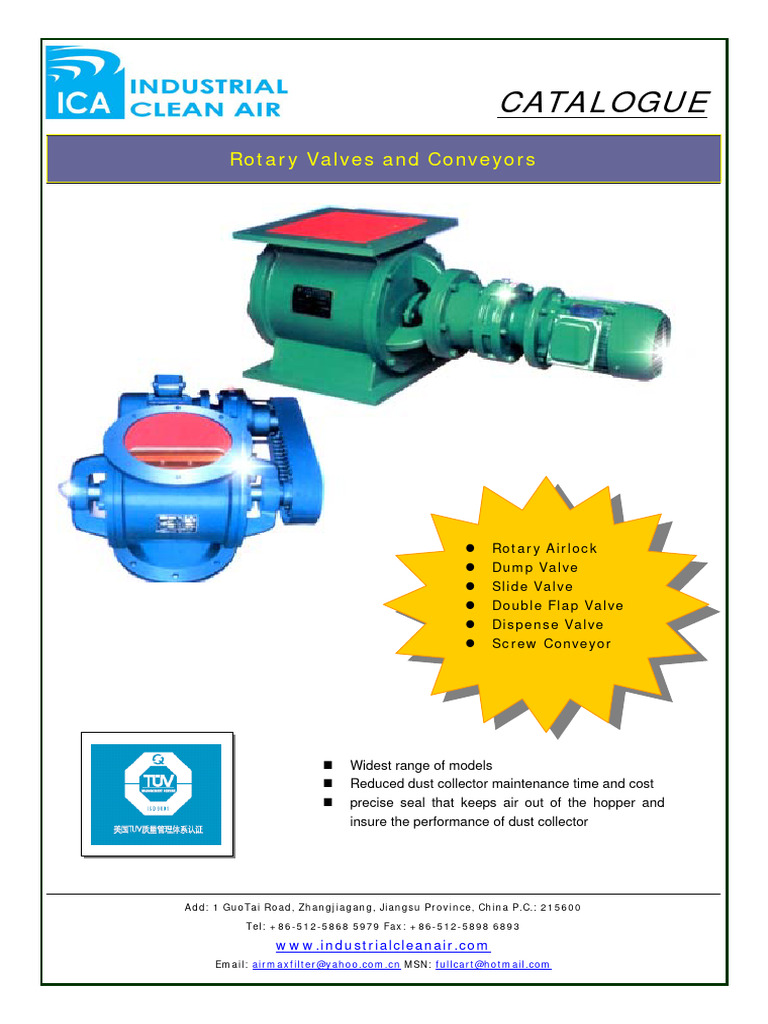 Catalogue: Rotary Valves and Conveyors | Download Free PDF | Valve ...