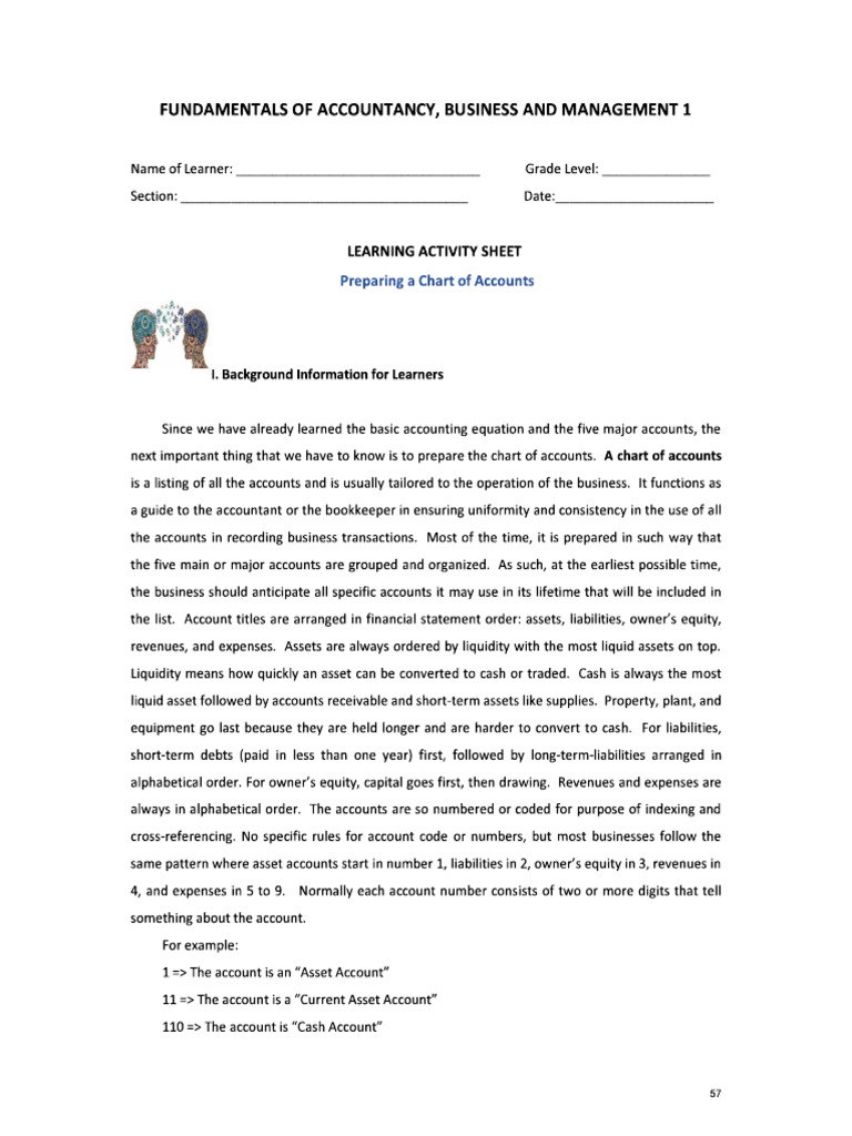FABM-1-Chart-of-Account | PDF