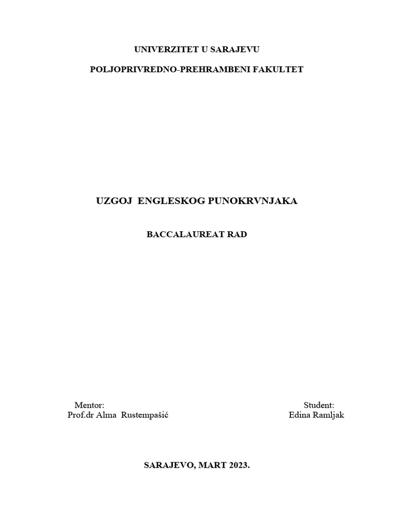 Enleski Punokrvnjak - Edina | PDF