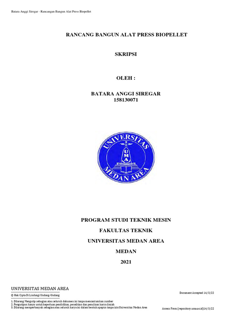 Batara Anggi Siregar - Fulltext Biopelet | PDF | Teknologi & Rekayasa