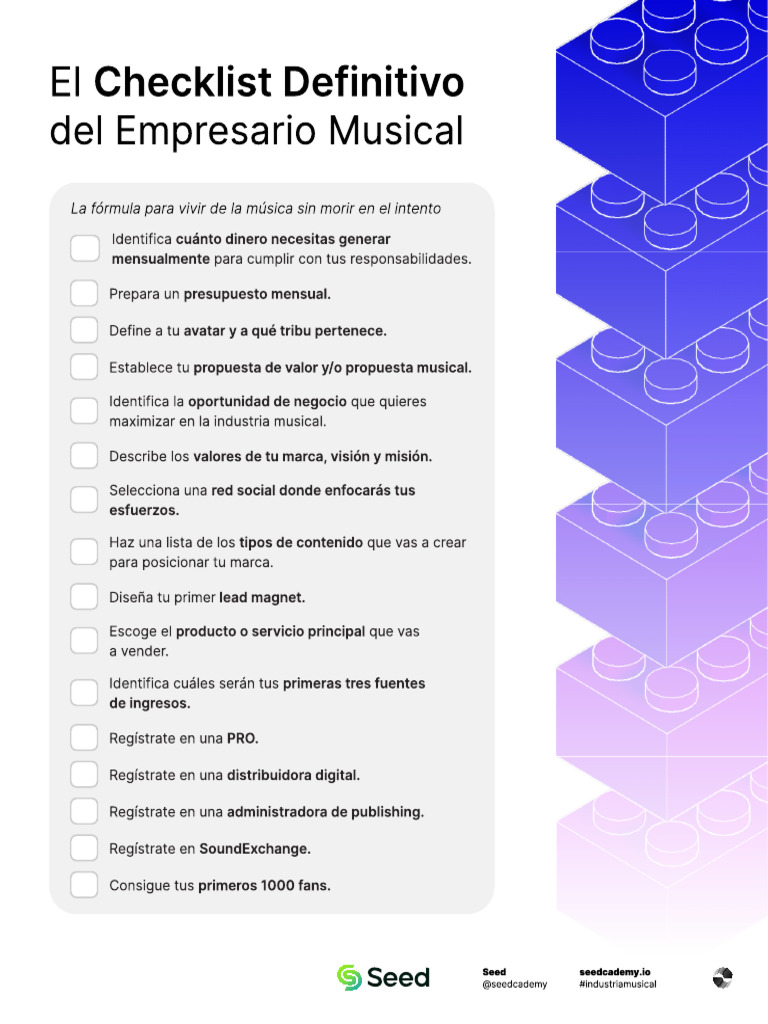 Checklist Definitivo Empresario Musical | PDF | Crecimiento personal y ...