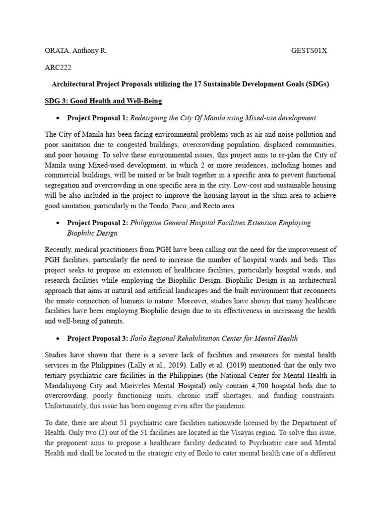 SDG Project Proposals | PDF