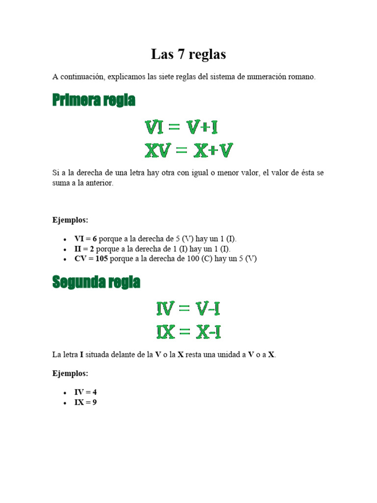 Las 7 Reglas | PDF