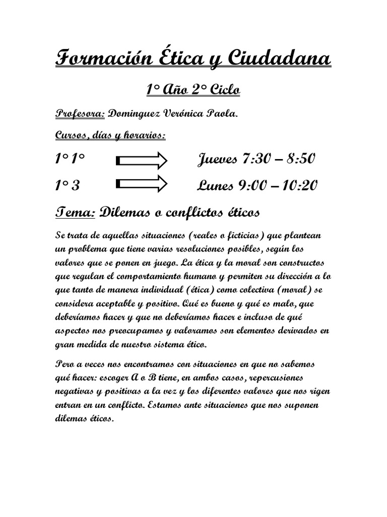 2º Actividad DILEMAS ÉTICOS | PDF