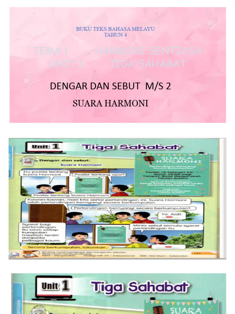Tahun 4 Unit 1 Tiga Sahabat | PDF