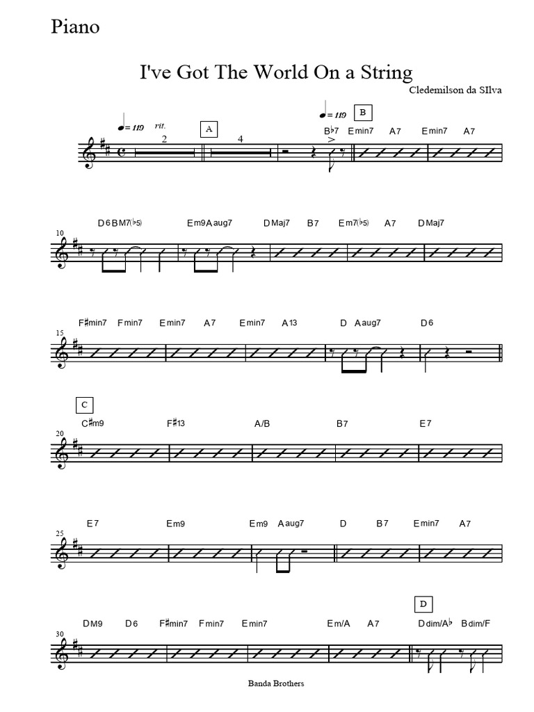 Ive Got The World On A String - Piano | PDF