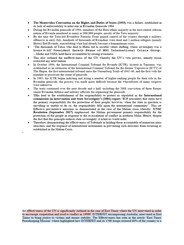 The Montevideo Convention On The Rights and Duties of States | PDF