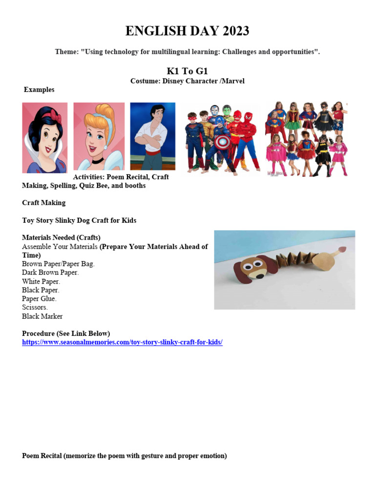 English-Day - Docx-2022-2023 Students | PDF