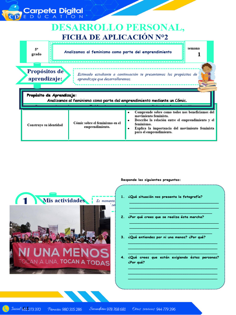 5° Ficha de Aplicación-Sesión2-Sem.1-Exp.5-Dpcc | PDF