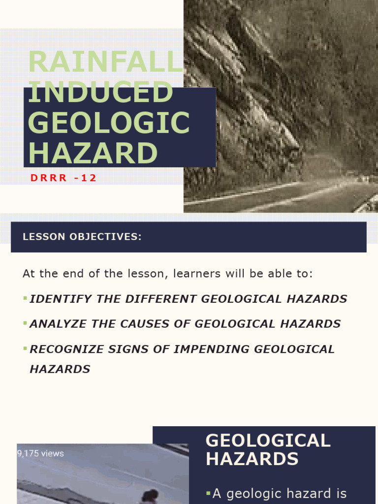 Rainfall Induced Geologic Hazard | PDF | Sinkhole | Landslide