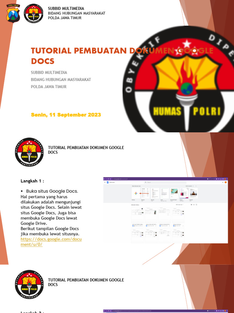 Tutorial Pembuatan Dokumen Google Docs | PDF | Komputer