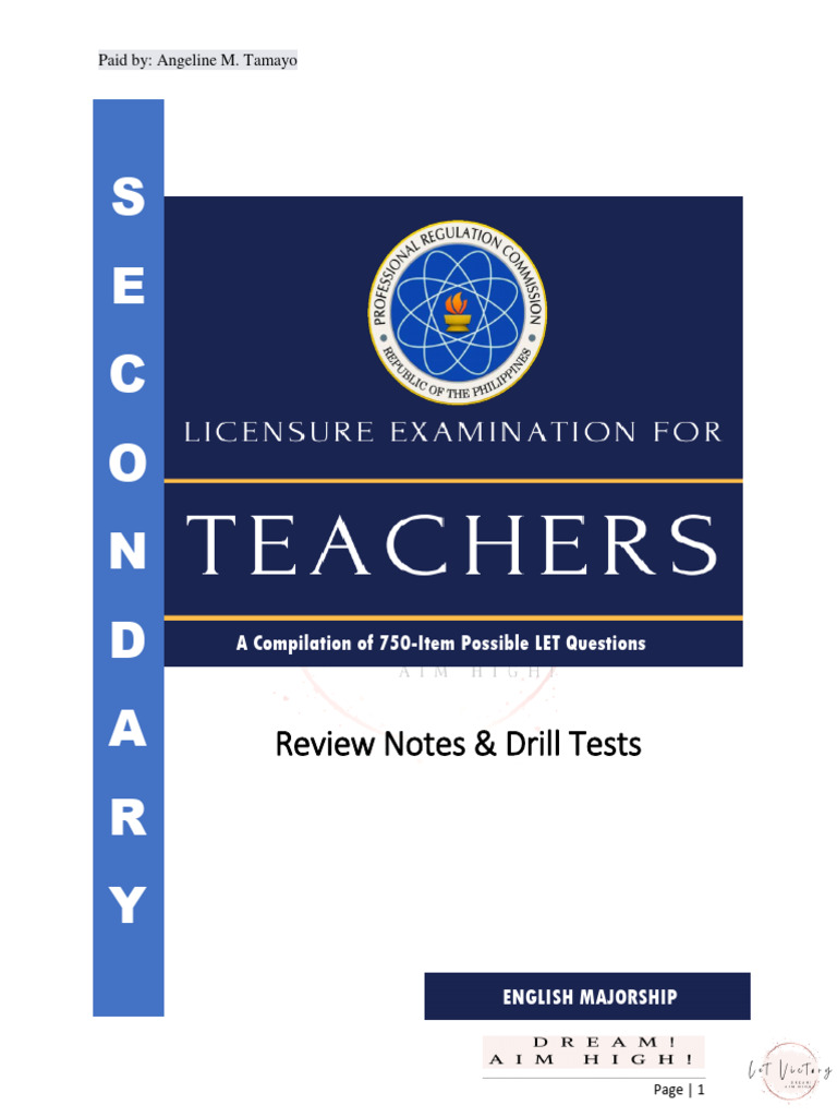 LET Review Notes for English Majors | PDF