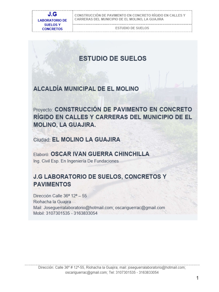 Estudio de Suelos. Geotecnico y Geologico | PDF