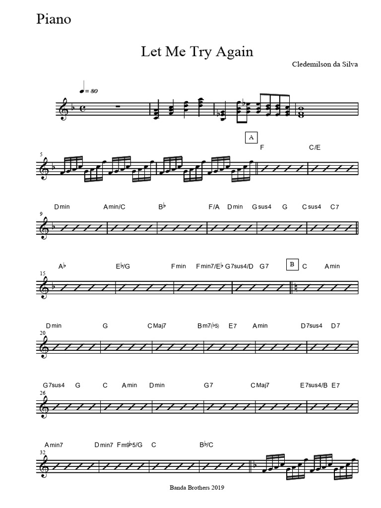 Let Me Try Again - Piano | PDF
