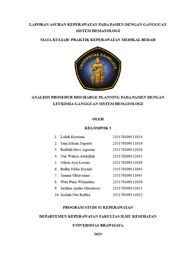 Dischard Planing Leukimia | PDF