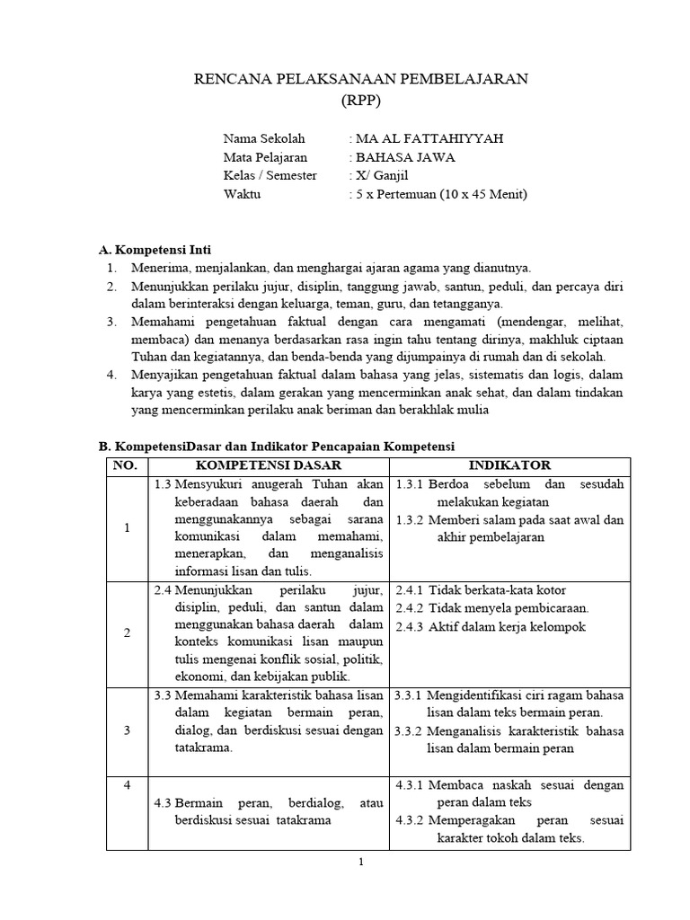 RPP KD 3 Kls X | PDF | Karier & Perkembangan | Seni & Disiplin Bahasa