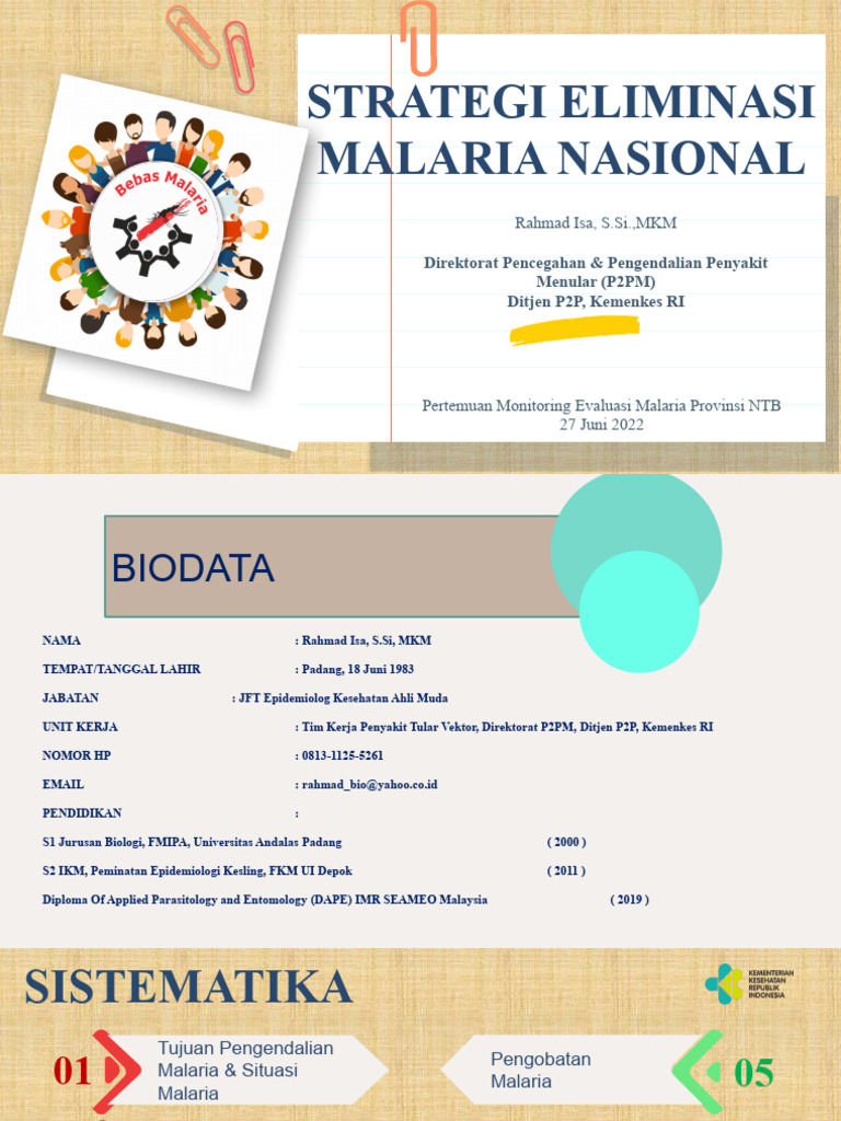 Strategi Eliminasi Malaria Nasional | PDF
