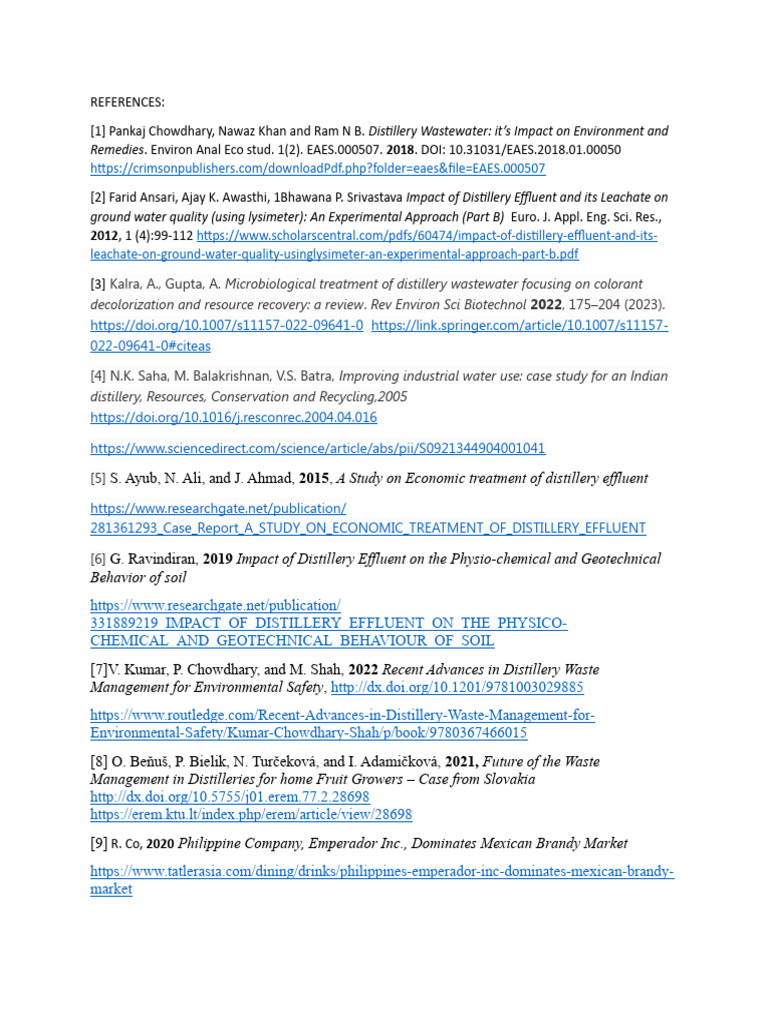 REFERENCES FINAL c2 | PDF | Environmental Issues | Environmental Technology