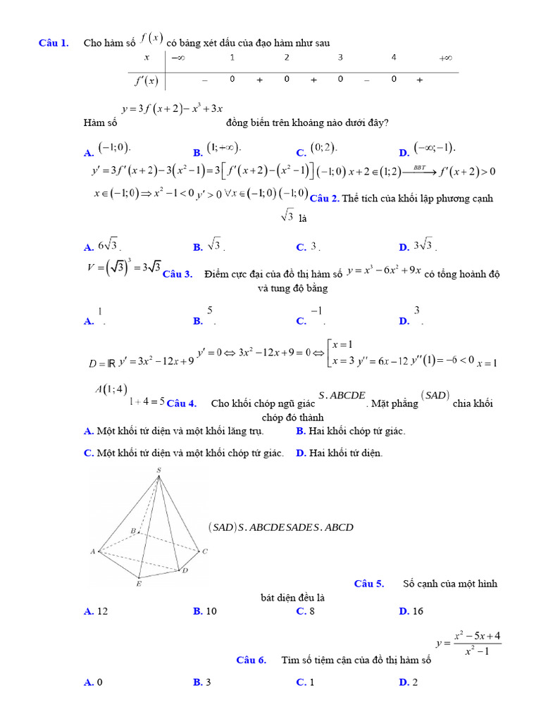 Kt-ghk1-Toan 12 (Full TN) | PDF