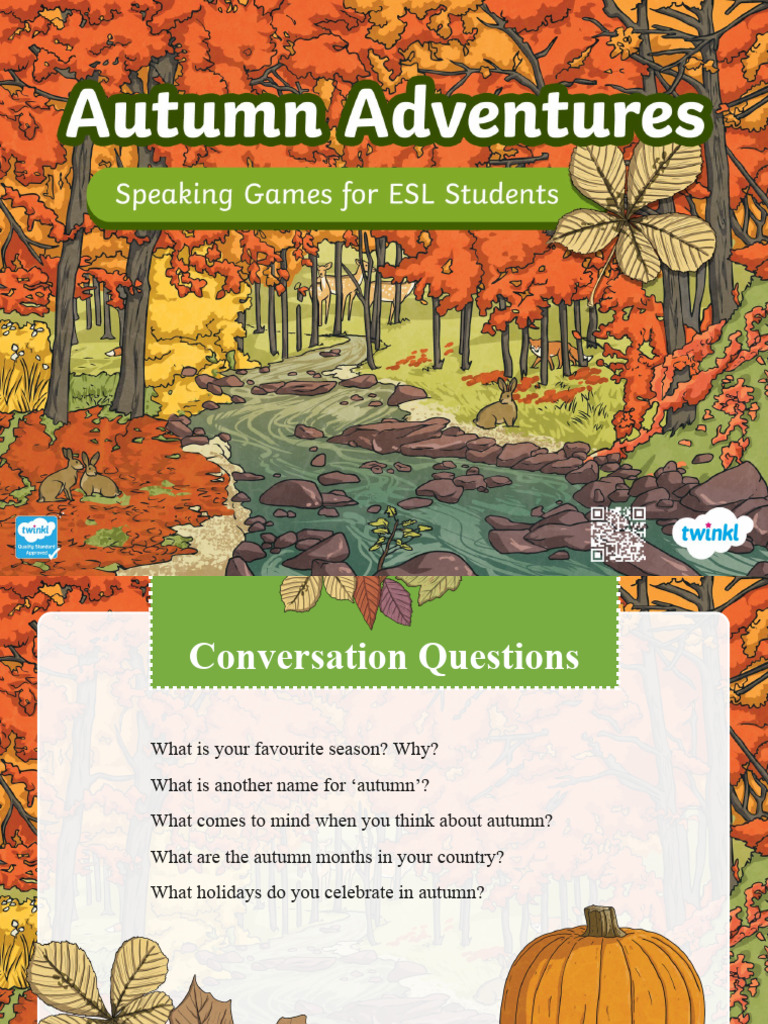 T 1689844157 Esl Autumn Adventures Speaking Games PPT Teens A2 b1 Ver 2 ...