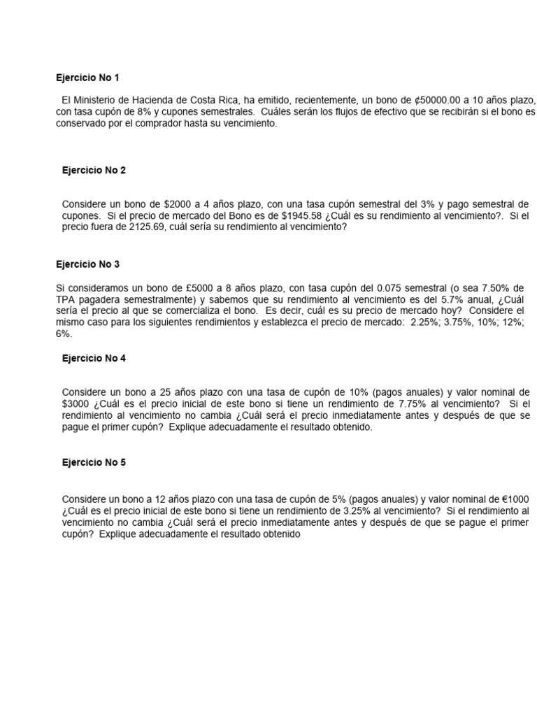 Bonos en Clase | PDF