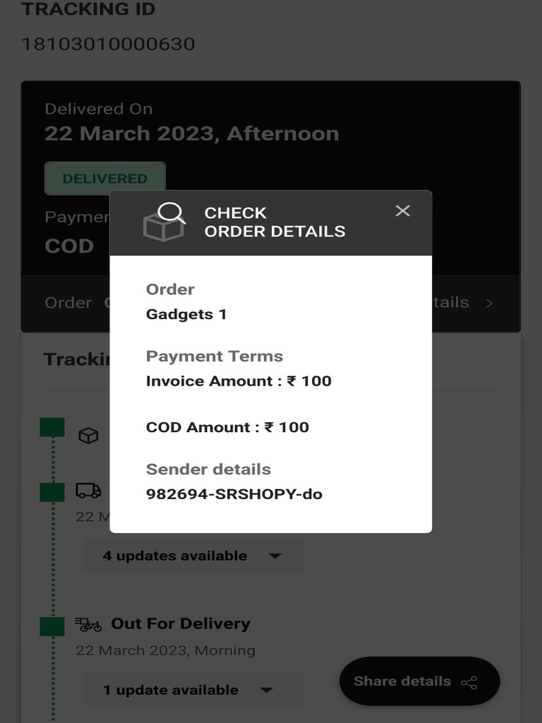 Delhivery Tracking | PDF