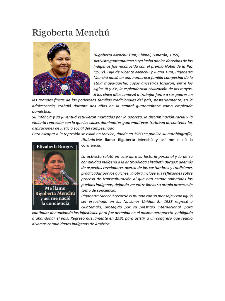 Rigoberta Menchú | PDF