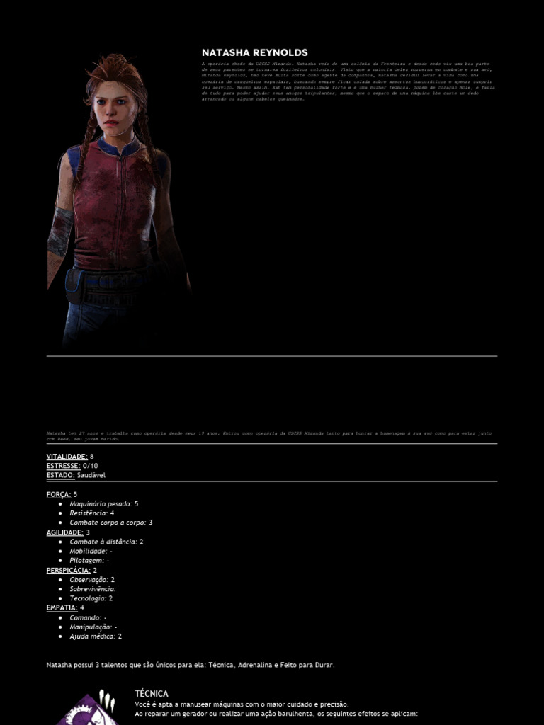 Natasha Reynolds - ALIEN - Miranda | PDF