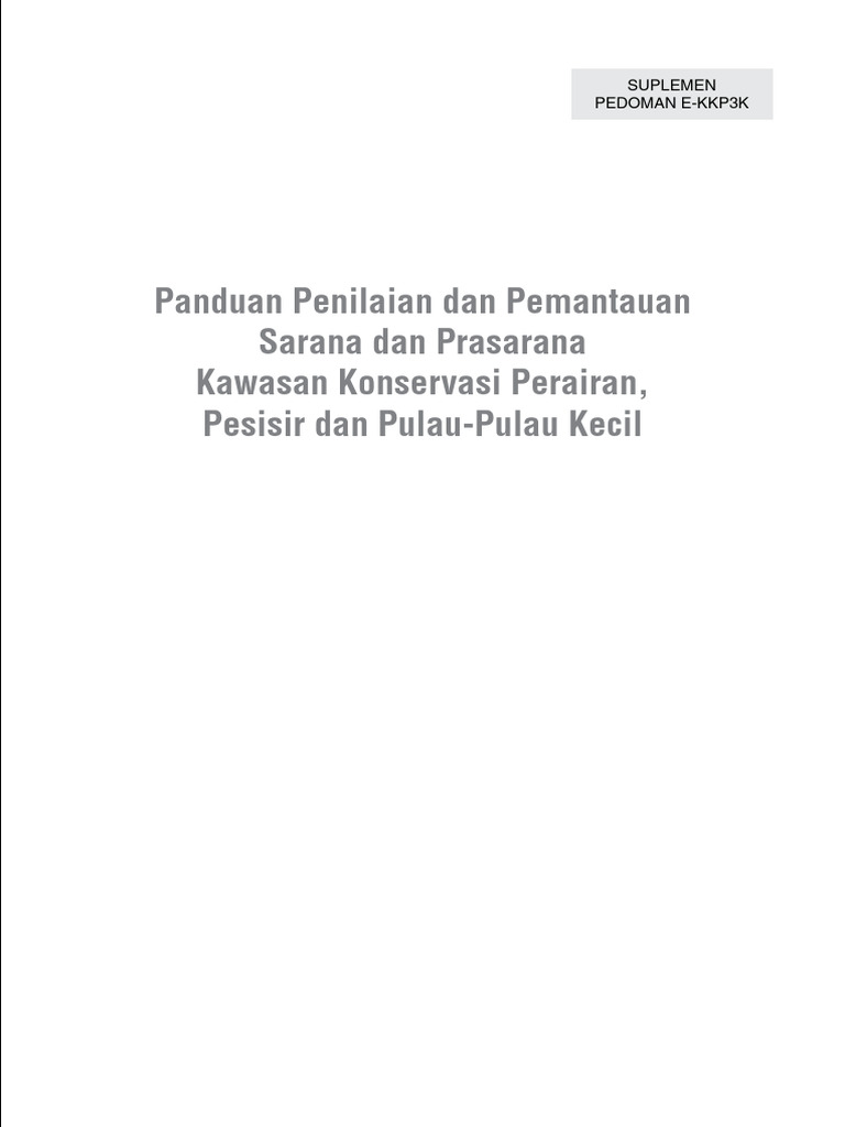 Pedoman Penilaian Dan Pemantauan Sarana Dan Prasarana KKP3K | PDF