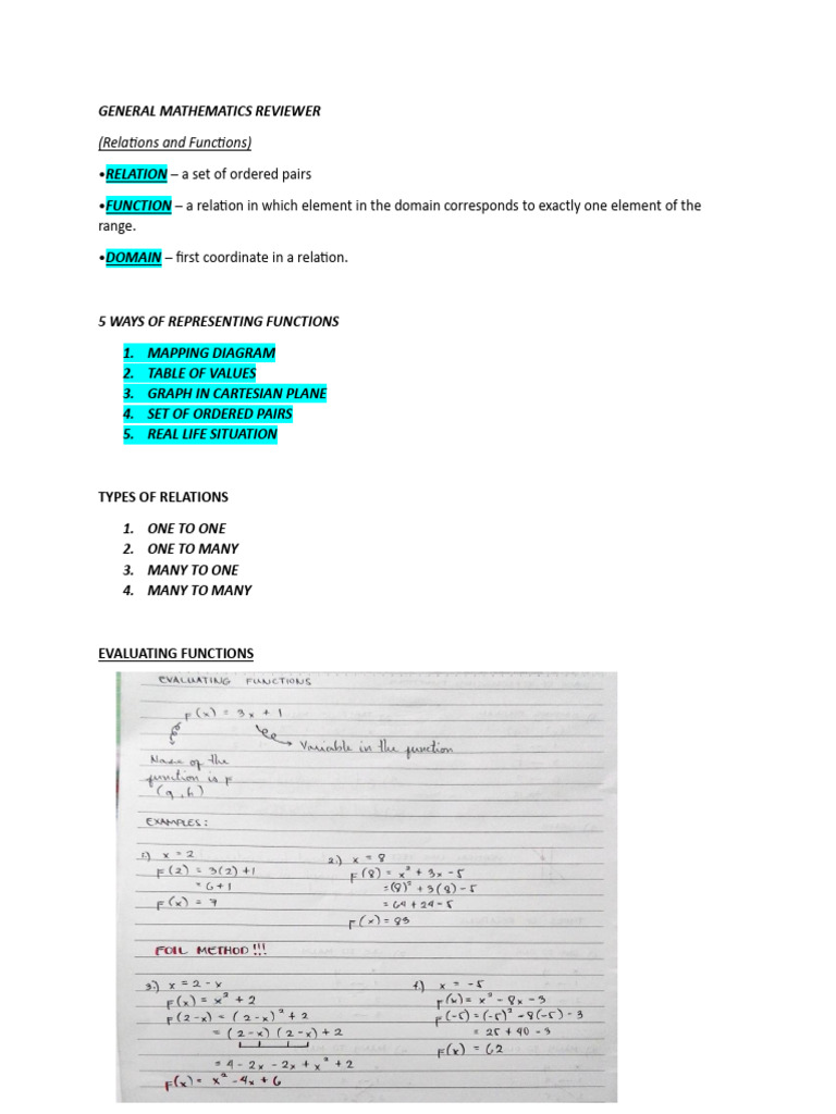 Genmath Reviewer (1st Sem) | PDF