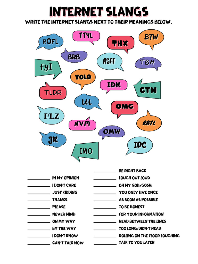 Internet Slangs | PDF