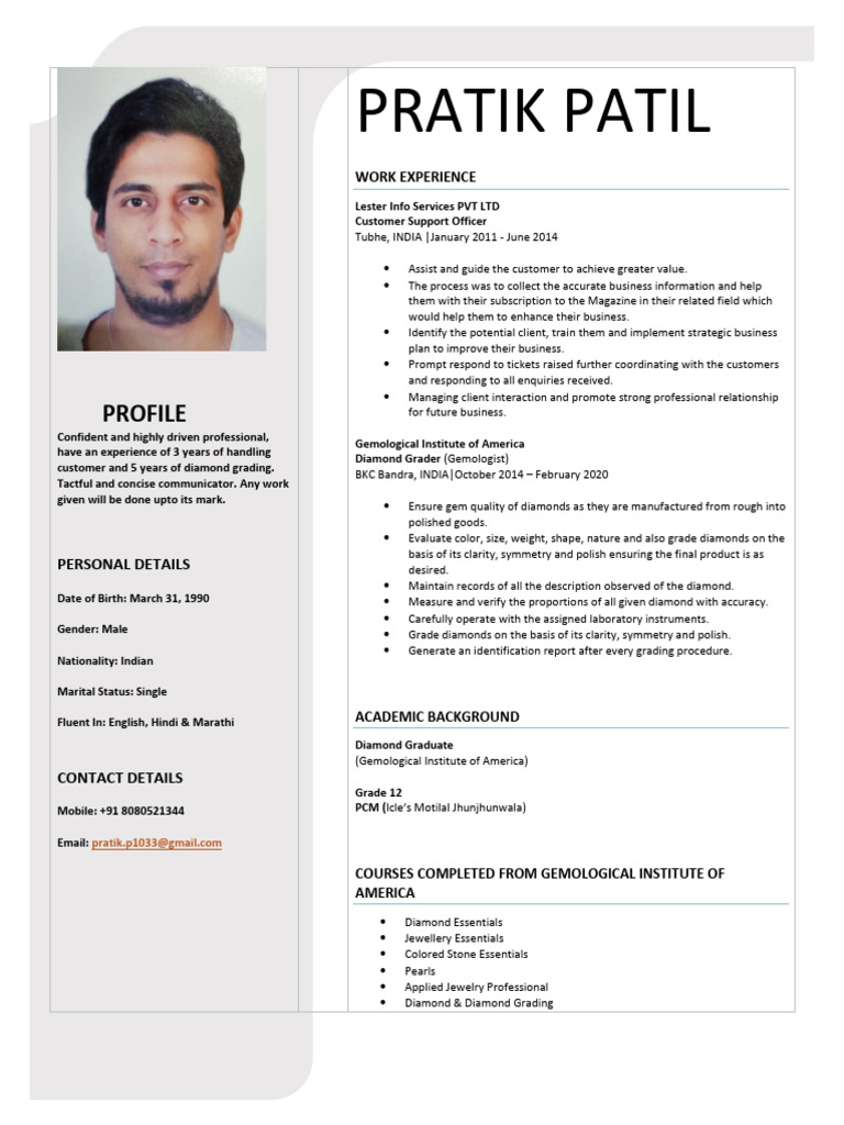 Resume Pratik Patil | PDF