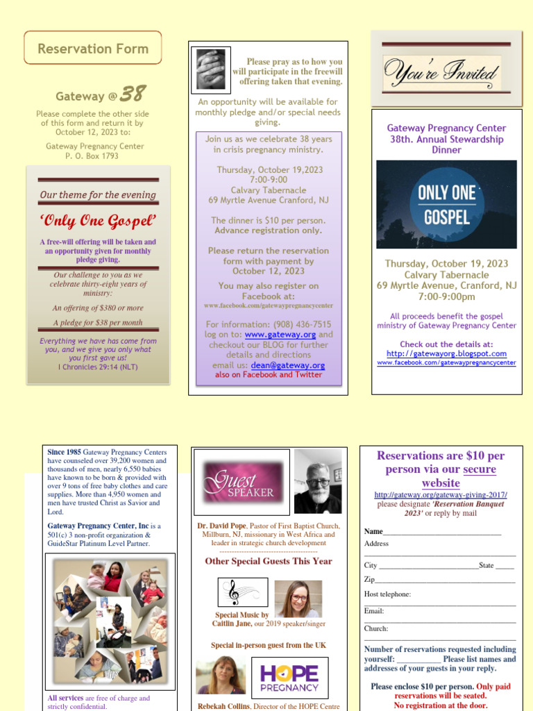 Banquet 2023 Tri-Fold Color BROCHURE | PDF