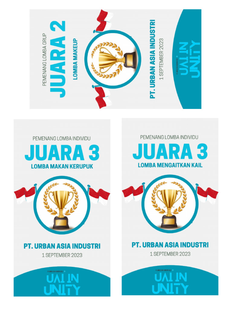 Design Hadiah Lomba Juara 3 | PDF