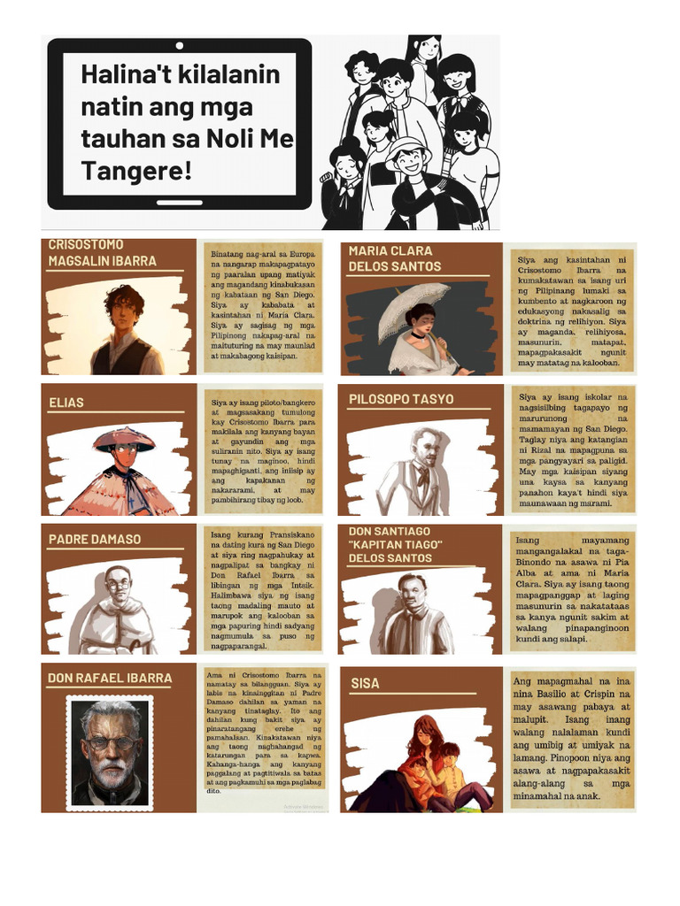 Mga-Tauhan-sa-nobelang-Noli-Me-Tangere | PDF