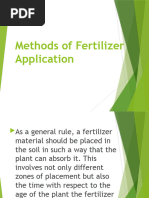 Methods of Fertilizer Application | PDF | Fertilizer | Sowing