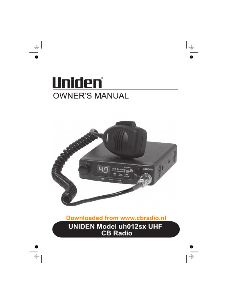 Manual Uniden UH012sx ENG | PDF | Electronic Engineering | Sound ...