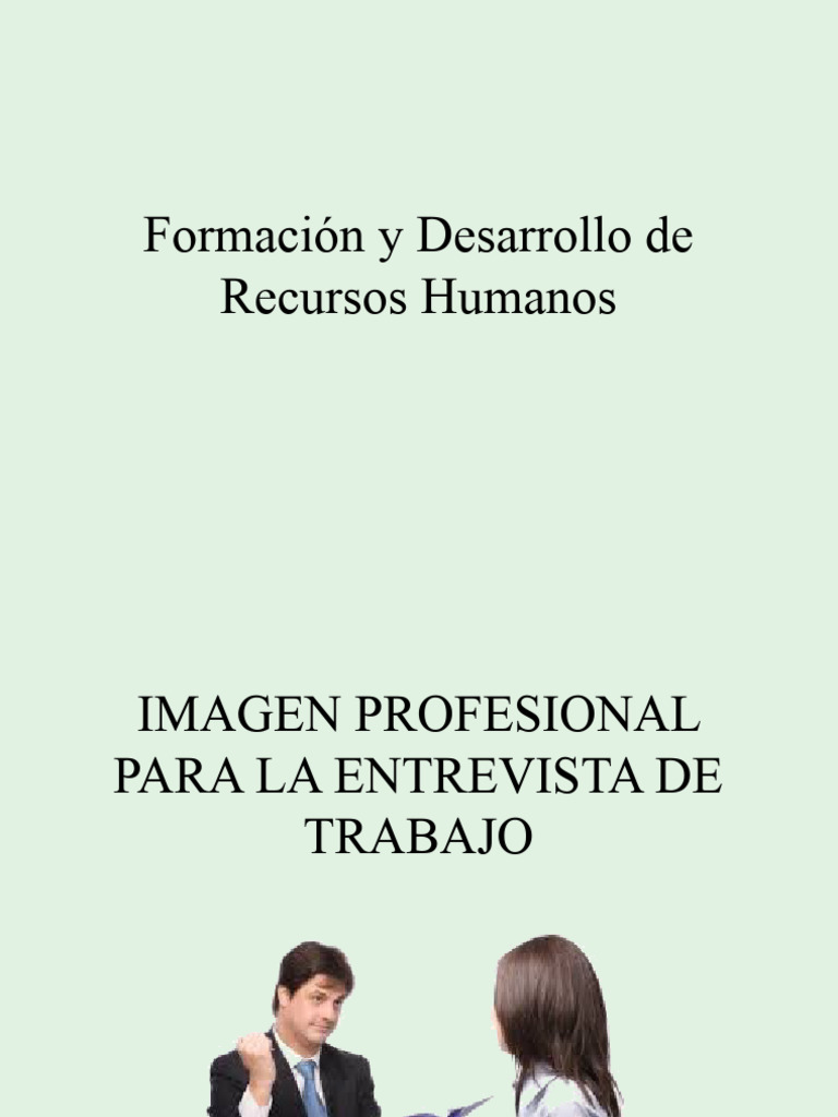 FDRH - Trabajo Final - Imagen Profesional para La Entrevista de Trabajo ...