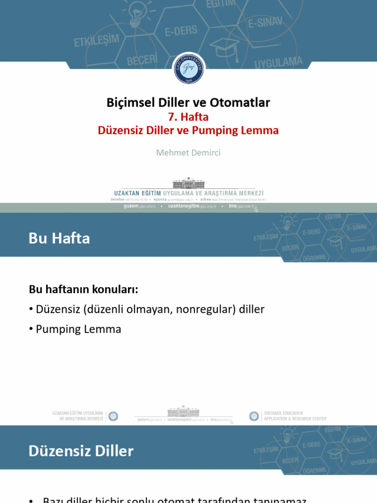 Hafta 7 Ders Notu | PDF