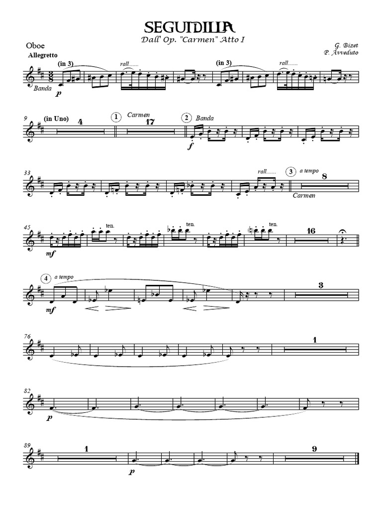 Seguidilla - 02 - Oboe | PDF