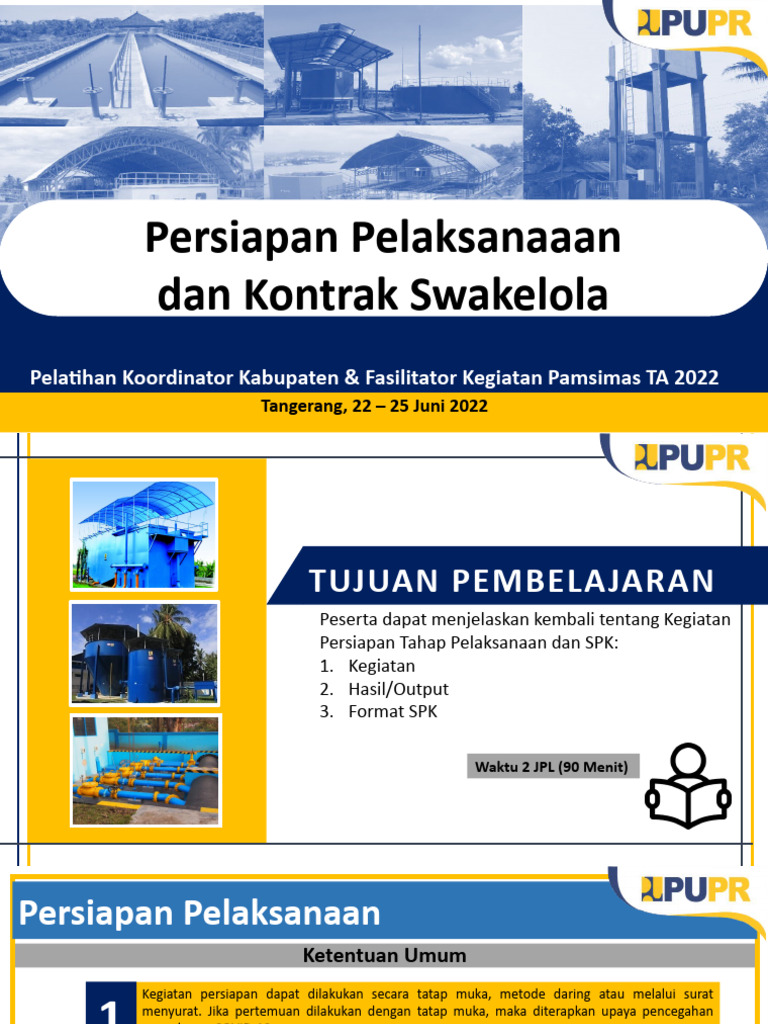 4.2a. Persiapan Pelaksanaan Dan Kontrak Swakelola (SPK) | PDF