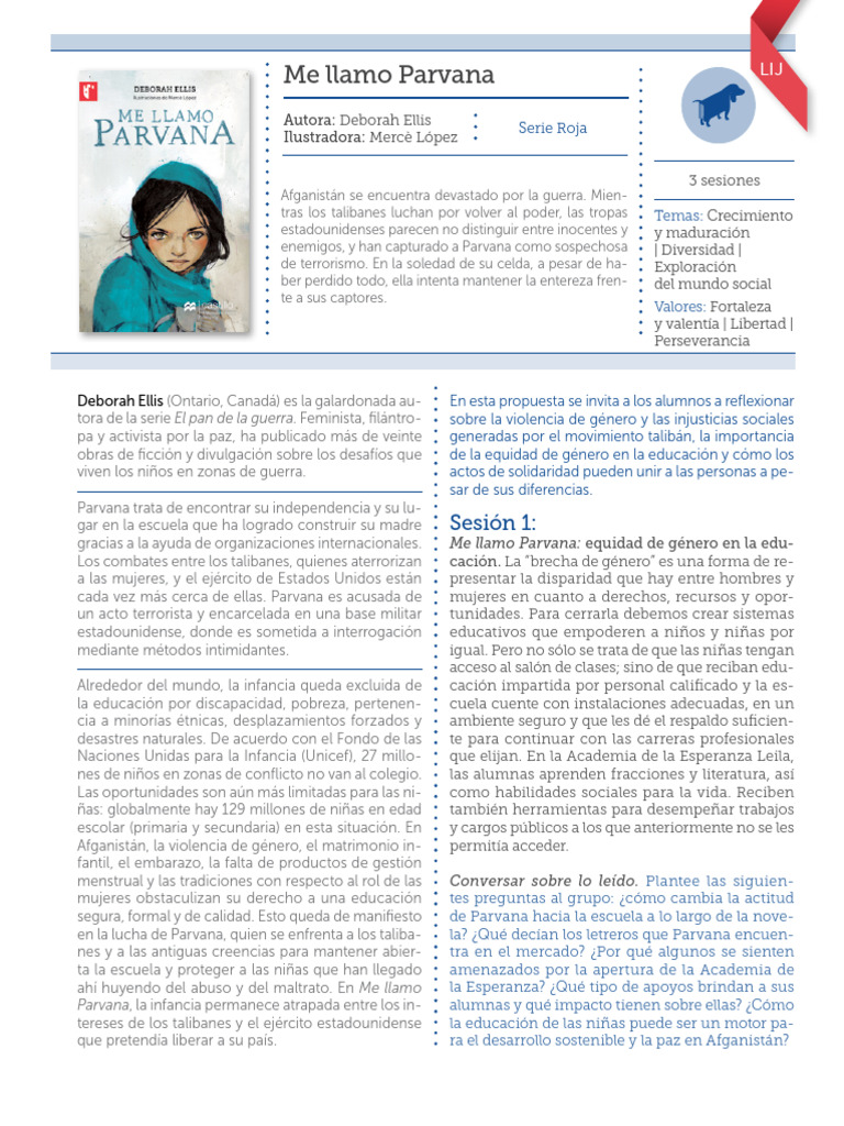 Parvana: Educación y Resiliencia en Guerra | PDF