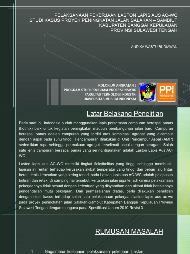 Evaluasi Laston Lapis Aus AC-WC Jalan | PDF | Science & Mathematics