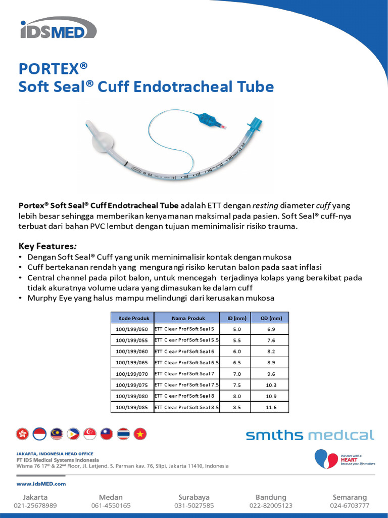 Portex® Soft Seal® Cuff Endotracheal Tube: Key Features | PDF