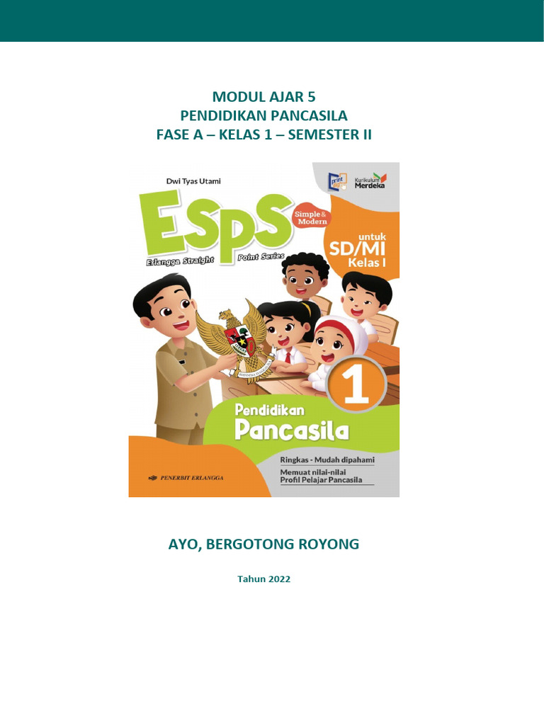 MA Pendidikan Pancasila Bab 5 Fase A Kelas 1 | PDF | Karier & Perkembangan