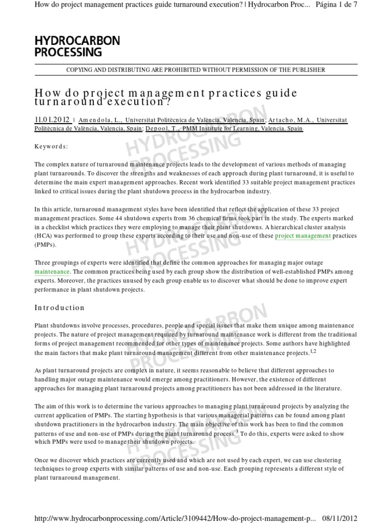 How Do Proyect - Management Practice Guide TA Execution | PDF